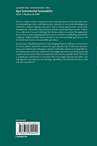 Agro-Environmental Sustainability: Volume 1: Managing Crop Health ...